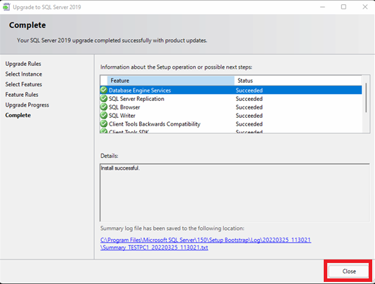 Upgrade Microsoft SQL Server Express 2014 to 2019