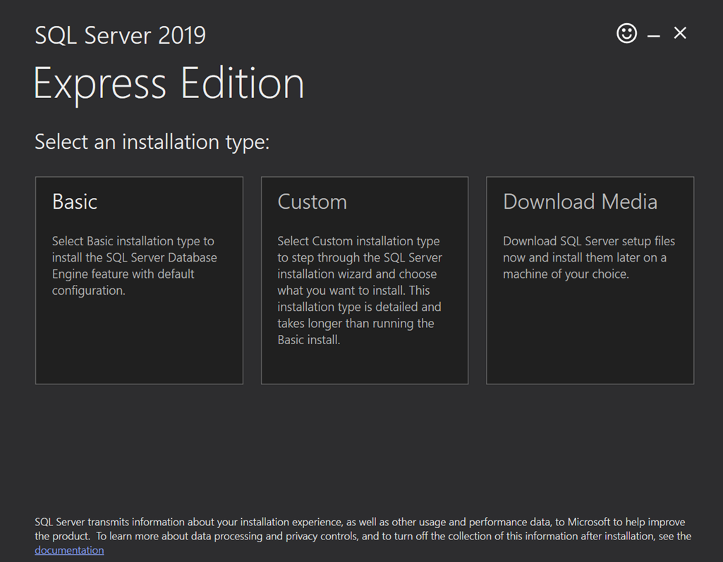 Installing Mirasys VMS and Microsoft SQL Express 2019 separately