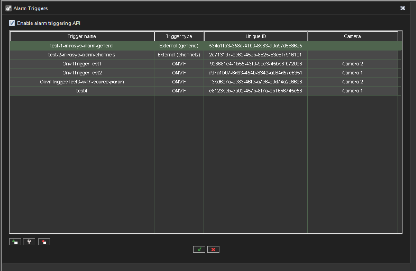 ONVIF Profile M Custom Alarm Triggers