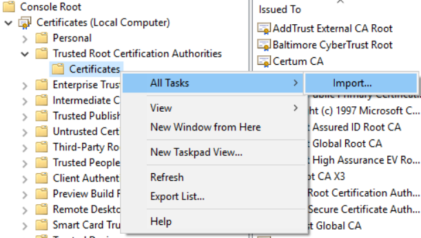 Axis Device Manager and Certificate creation/installation | Mirasys ...